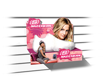Skecher's Women's Shoes shelf talker